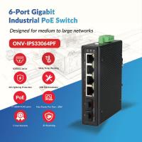 China Rugged Metal Housing Industrial 6 Port Gigabit PoE Switch DIN Rail Mounting for sale