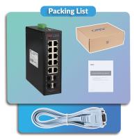 China 14 Port Industrial Fiber Gigabit PoE Switch Wide Temperature For Long Distance Networks for sale