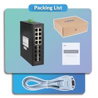 China 16 Port Gigabit Industrial PoE Switch Vibration Resistant for Long Distance Networks for sale