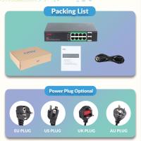 China Plug And Play 10 Port Gigabit PoE Switch With 8 PoE + 2 SFP Ports 120W for sale