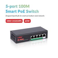 China 5 Port 10/100M Smart PoE Switch With 30W Per Port And Watchdog Function for sale