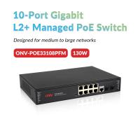 China 10 Port Gigabit Managed PoE Switch With 30W Per Port And 20Gbps Switching Capacity for sale