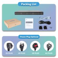 China 52 Port Gigabit Managed PoE Switch 600W Power Supporting IPv4 IPv6 Management for sale