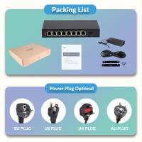 China 9 Port 2.5G Unmanaged PoE Switch With Uplink SFP+ Fiber Port For Surveillance Systems for sale