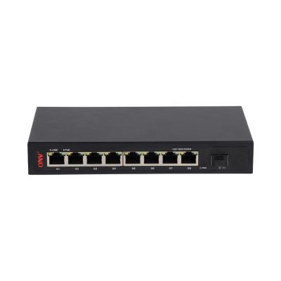China 9 Port 2.5G Unmanaged PoE Switch With Uplink SFP+ Fiber Port For Surveillance Systems for sale