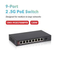 China 9 Port 2.5G Unmanaged PoE Switch With Uplink SFP+ Fiber Port For Surveillance Systems for sale