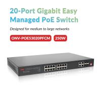 China 20-port Gigabit Easy Managed PoE Switch with 30W per Port Power Delivery for sale