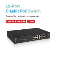 China 12 Port Gigabit PoE Switch Unmanaged With 30W PoE Per Port 24Gbps Switching Capacity for sale