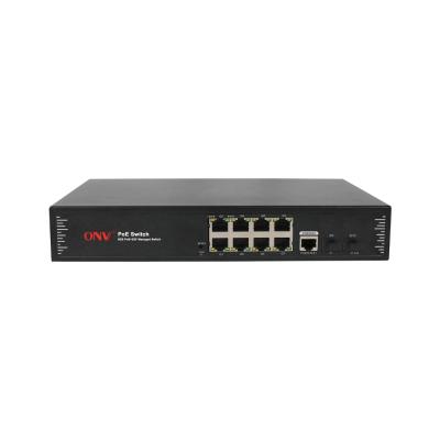 China 10 Port Gigabit Managed PoE Switch With 30W Per Port And 20Gbps Switching Capacity for sale