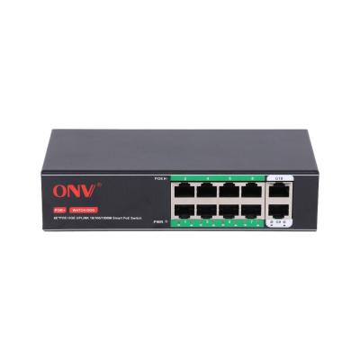 China 10 Port Gigabit Uplink Smart PoE Switch With 30W PoE+ Power And Watchdog Function for sale