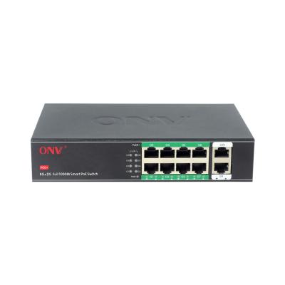 China Unmanaged 10 Port Gigabit PoE Switch 30W Per Port For Enterprise Networks for sale