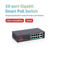 China 10 Port Smart Gigabit PoE Switch Unmanaged With 10×10/100/1000M RJ45 Ports for sale