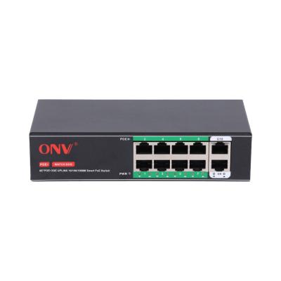 China 10 Port Smart Gigabit PoE Switch Unmanaged With 10×10/100/1000M RJ45 Ports for sale