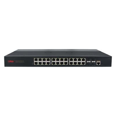 China 28 Port Gigabit Managed  L2+ Industrial Ethernet Switch Shock Resistant Network Isolation for sale
