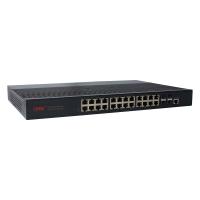 China 28 Port Gigabit Managed  L2+ Industrial Ethernet Switch Shock Resistant Network Isolation for sale