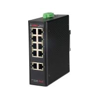 China 10 Port Gigabit Industrial PoE Switch IEEE 802.3af IEEE 802.3at Standard For IP Cameras for sale