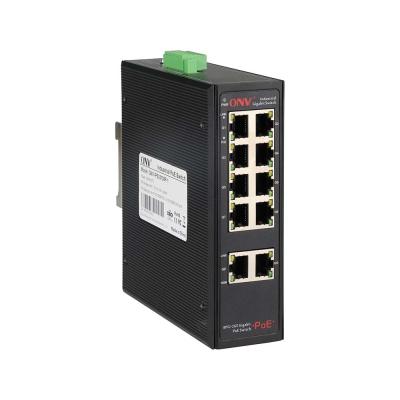 China 10 Port Gigabit Industrial PoE Switch IEEE 802.3af IEEE 802.3at Standard For IP Cameras for sale