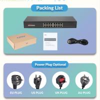 China 16 Port Gigabit Ethernet Switch With 4.1M Buffer Memory Plug And Play Operation for sale
