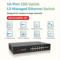 China 16 Port 10G Uplink Managed Ethernet Switch With L3 Network Management for sale