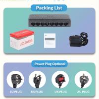 China 8 Port 10/100M Unmanaged Ethernet Switch 1.6Gbps Zero Configuration For Network Performance for sale