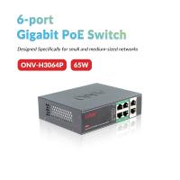 China Unmanaged 6 Port Gigabit PoE Switch With 30W Per Port And IEEE802.3af/At for sale
