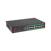China 18 Port Gigabit PoE Switch Unmanaged With 30W Per Port Plug And Play Design for sale