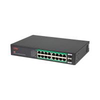 China 18 Port Gigabit PoE Switch Unmanaged With 30W Per Port Plug And Play Design for sale