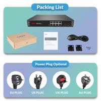 China 10 Port Gigabit Managed POE Switch IEEE802.3af IEEE802.3at Standard For CCTV Surveillance for sale