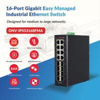 China Metal Housing 16 Port Gigabit Industrial Managed Poe Switch With SFP Fiber Ports for sale