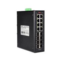 China Metal Housing 16 Port Gigabit Industrial Managed Poe Switch With SFP Fiber Ports for sale