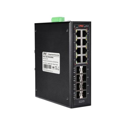 China Metal Housing 16 Port Gigabit Industrial Managed Poe Switch With SFP Fiber Ports for sale