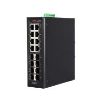 China Metal Housing 16 Port Gigabit Industrial Managed Poe Switch With SFP Fiber Ports for sale