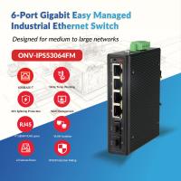 China 6 Port Gigabit Easy Managed Ethernet Switch Industrial Grade Wide Temperature for sale