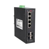 China 8 Port Gigabit Managed Industrial Ethernet Switch Fanless Cooling DIN Rail Mounting for sale