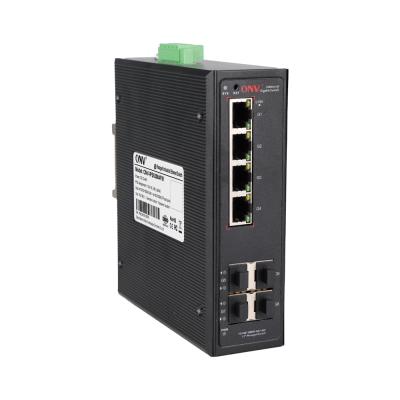 China 8 Port Gigabit Managed Industrial Ethernet Switch Fanless Cooling DIN Rail Mounting for sale