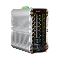 China 24-Port Gigabit Industrial PoE Switch L2+ Network Management Fanless Cooling for sale