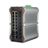 China 24-Port Gigabit Industrial PoE Switch L2+ Network Management Fanless Cooling for sale
