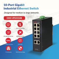 China 10-port Gigabit Industrial Ethernet Switch with Wire Speed Forwarding and Stable Operation for sale