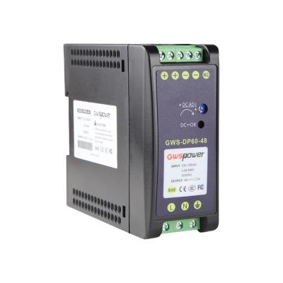 China 60W DIN Rail Power Supply with 48VDC Output, 90-264VAC Input, and High Efficiency for Industrial Applications for sale