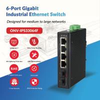 China 6-port Gigabit Industrial Ethernet Switch with SFP Fiber Ports for Harsh Environments for sale