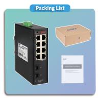 China 10 Port Gigabit Easy Managed Industrial Ethernet Switch With SFP Fiber Ports for sale