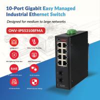 China 10 Port Gigabit Easy Managed Industrial Ethernet Switch With SFP Fiber Ports for sale