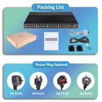 China 52-Port 10G Uplink Managed Industrial Ethernet Switch With L2+ Network Management for sale