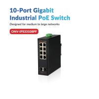 China 10 Port Gigabit Industrial PoE Switch With 8*10/100/1000 Base-T PoE Ports for sale