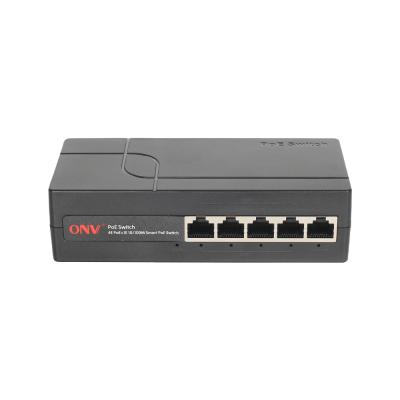 China 5-port 10/100M smart PoE switch with 30W PoE+ watchdog function and delayed startup for stable network communication for sale