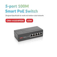 China 5-port 10/100M smart PoE switch with 30W PoE+ watchdog function and delayed startup for stable network communication for sale