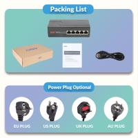 China 5-port 10/100M smart PoE switch with 30W PoE+ watchdog function and delayed startup for stable network communication for sale