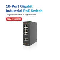 China 10 Port Gigabit Industrial PoE Switch IEEE 802.3af IEEE 802.3at Standard For IP Cameras for sale