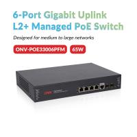 China 6 Port Gigabit Managed PoE Switch With SFP Fiber Ports And 30W PoE Power for sale