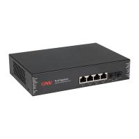 China 6-port Gigabit Easy Managed PoE Switch with SFP Fiber Ports and 30W Power per Port for sale